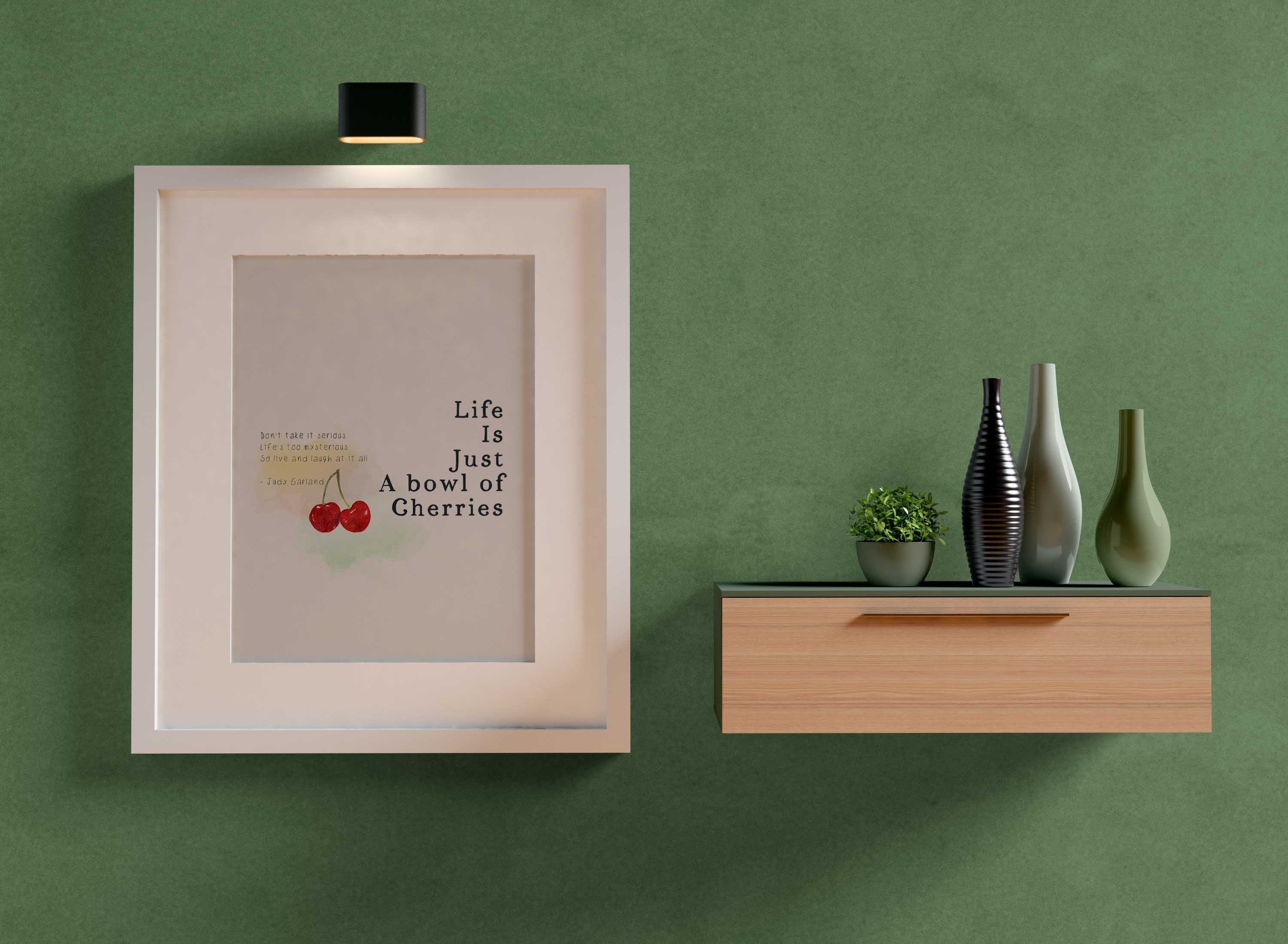 Watercolor Cherry Song Lyrics Print Cherry Wall Art Song - Etsy
