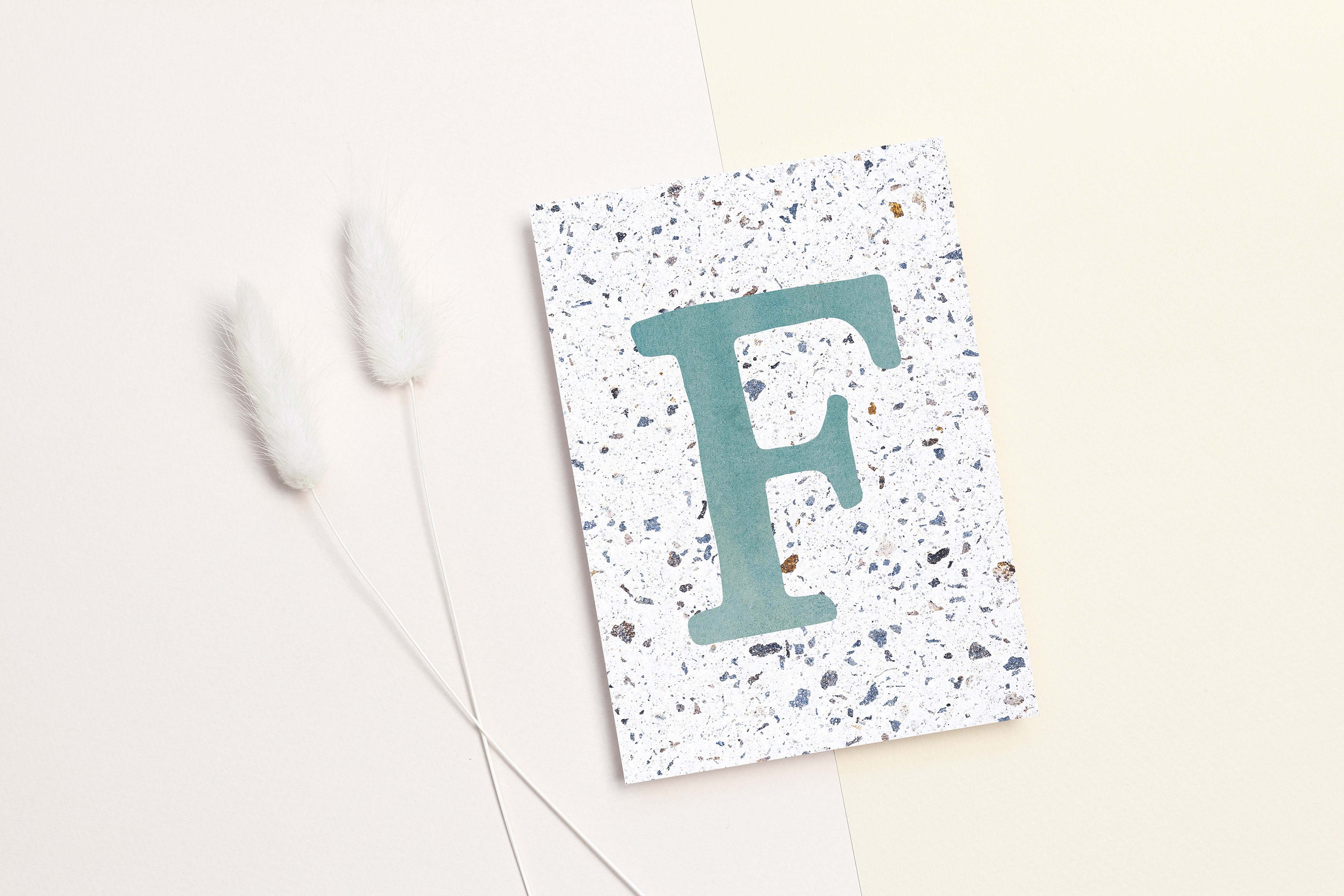 Letra F impresión, letra grande impresión, impresión inicial ...