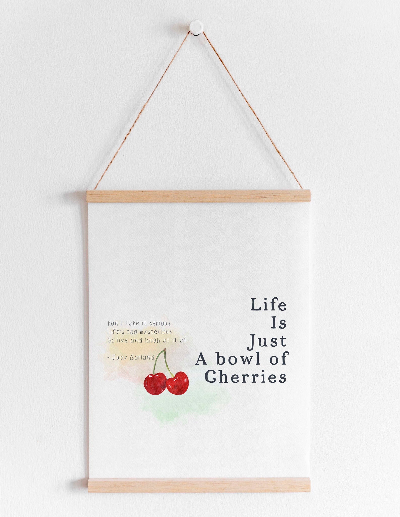 Watercolor Cherry Song Lyrics Print Cherry Wall Art Song - Etsy