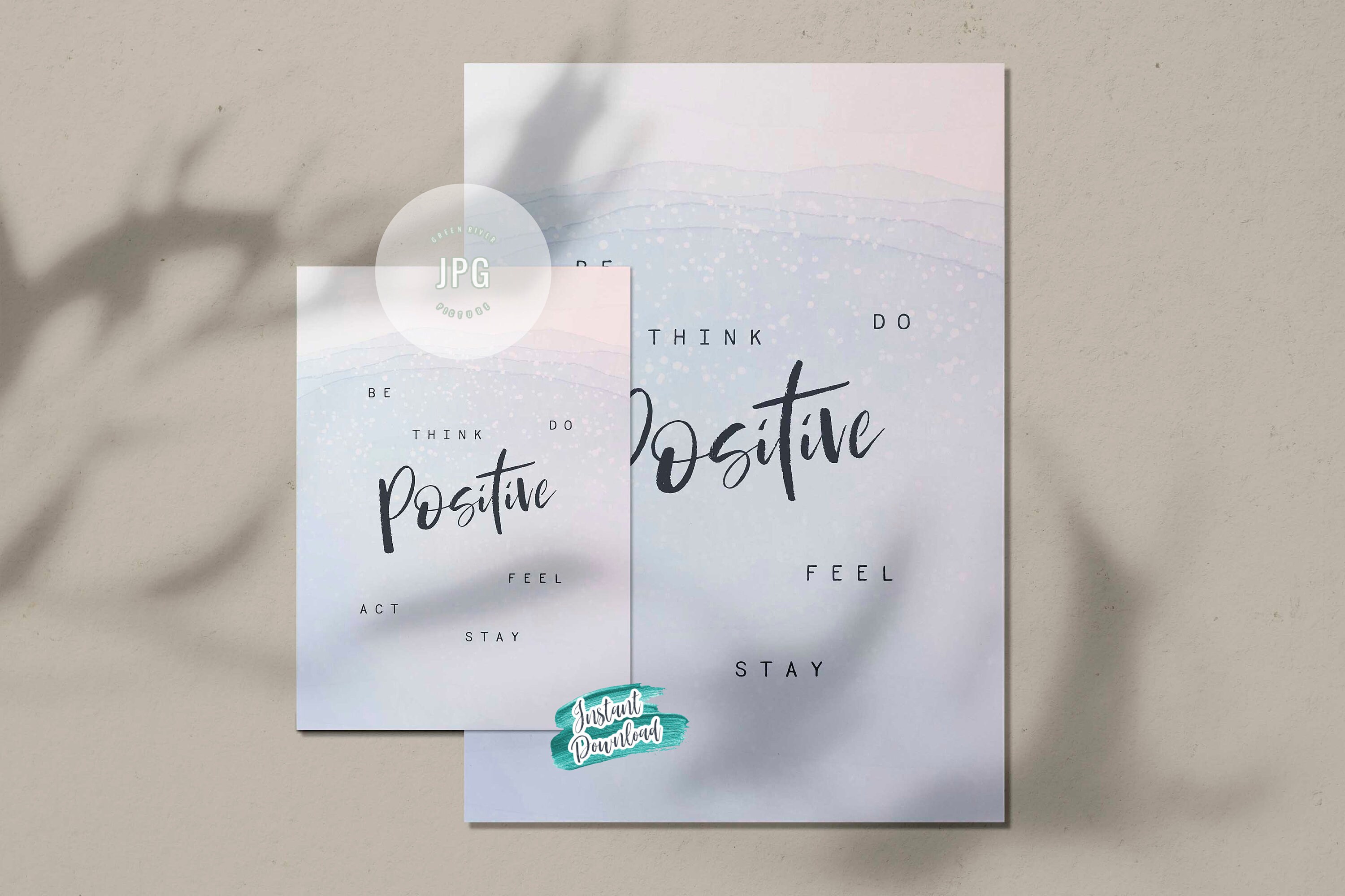 Positive Poster Positive Quote Signs Positive Sayings - Etsy