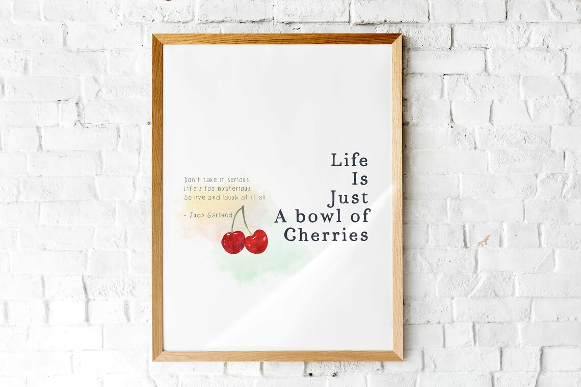 Watercolor Cherry Song Lyrics Print Cherry Wall Art Song - Etsy