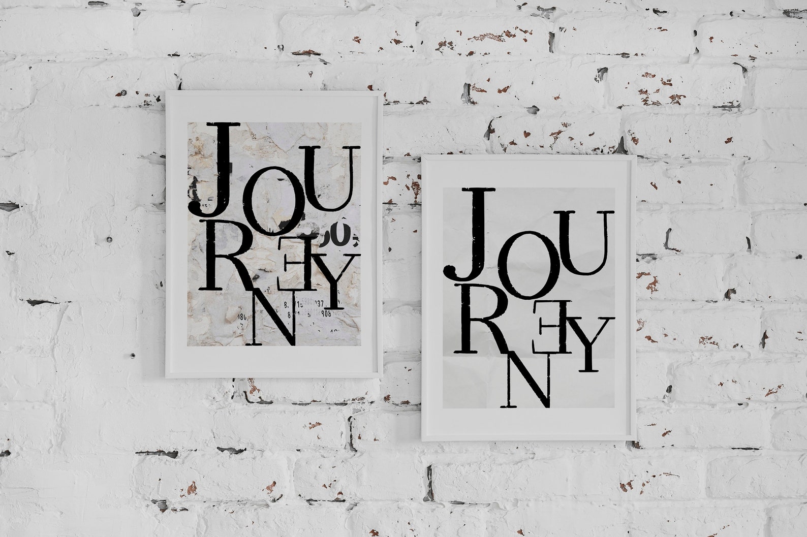 Journey Wall Decor 2 Set, Gifts Journey, Minimal Quote Print ...
