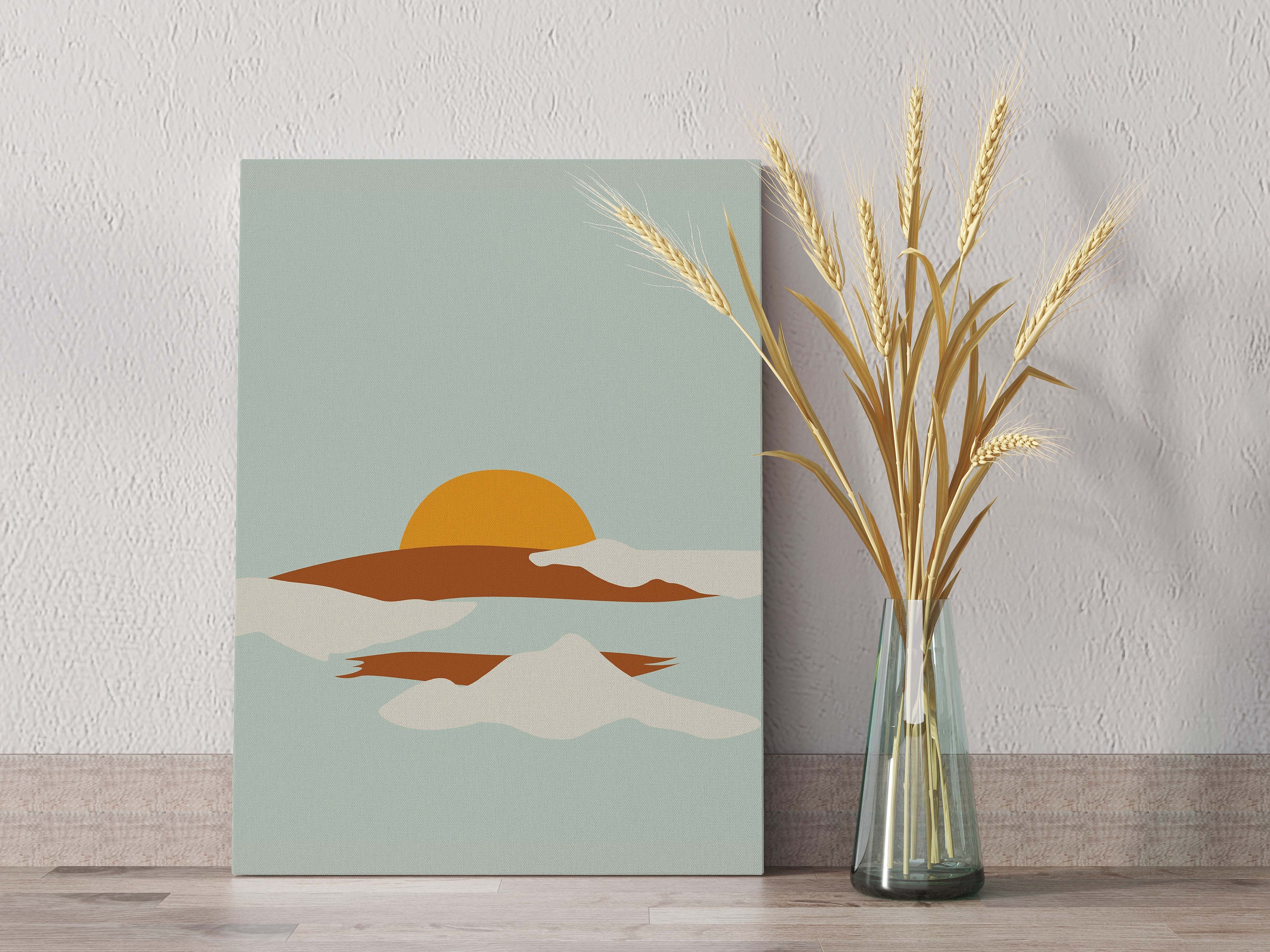 Abstract Sun Printable Sun Poster Boho Sun Wall Art Earth - Etsy