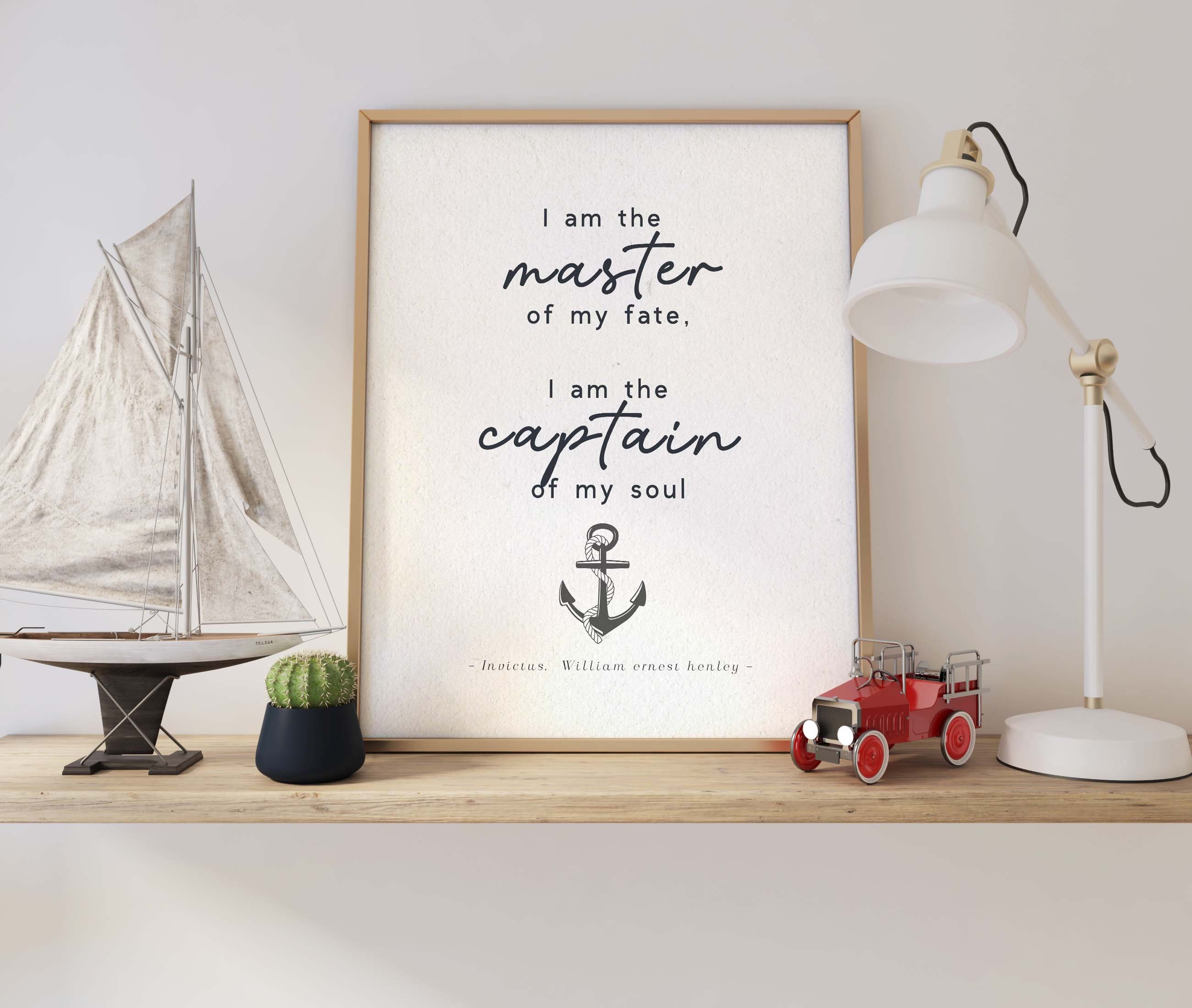 Invictus Poem Print, Invictus Wall Art, Invictus Poem, Invictus Quote ...