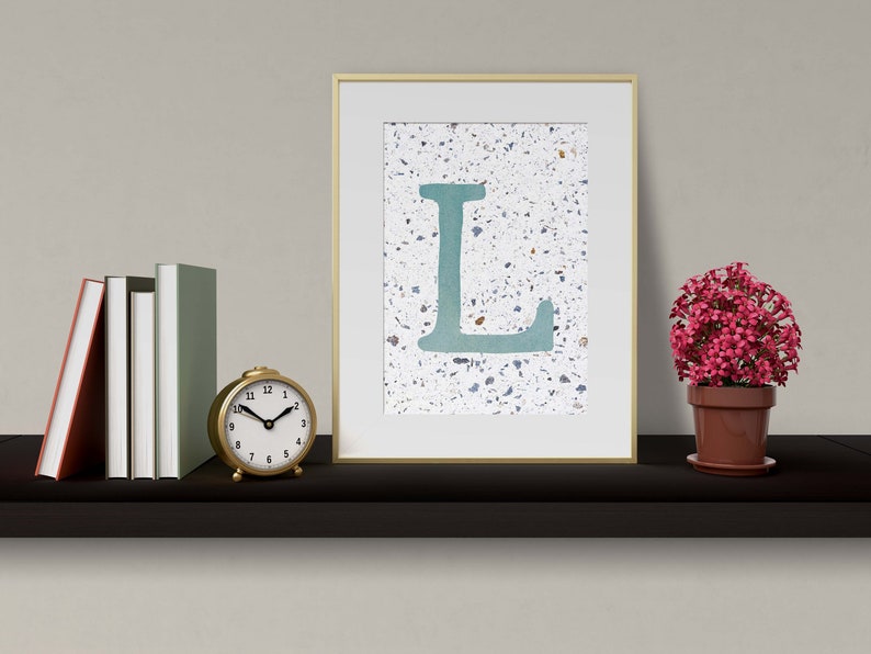 Letter L Print, Large Letter Print, Custom Initial Print, Initial ...