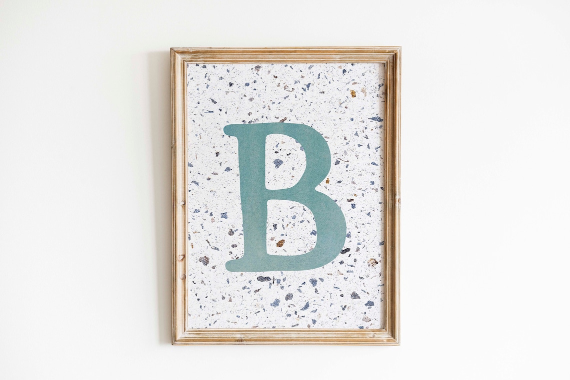 Letter B Print, Large Letter Print, Custom Initial Print, Initial ...