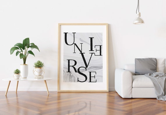 Universe Type Poster Set of 3 Trendy Poster Universe Words - Etsy