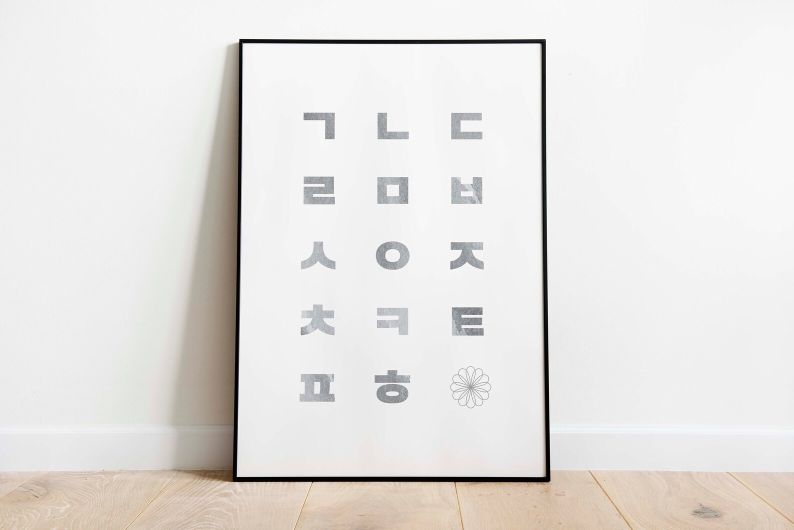 Hangul Poster, Korean Wall Art, Hangul, Korean Alphabet Poster, Hangul ...