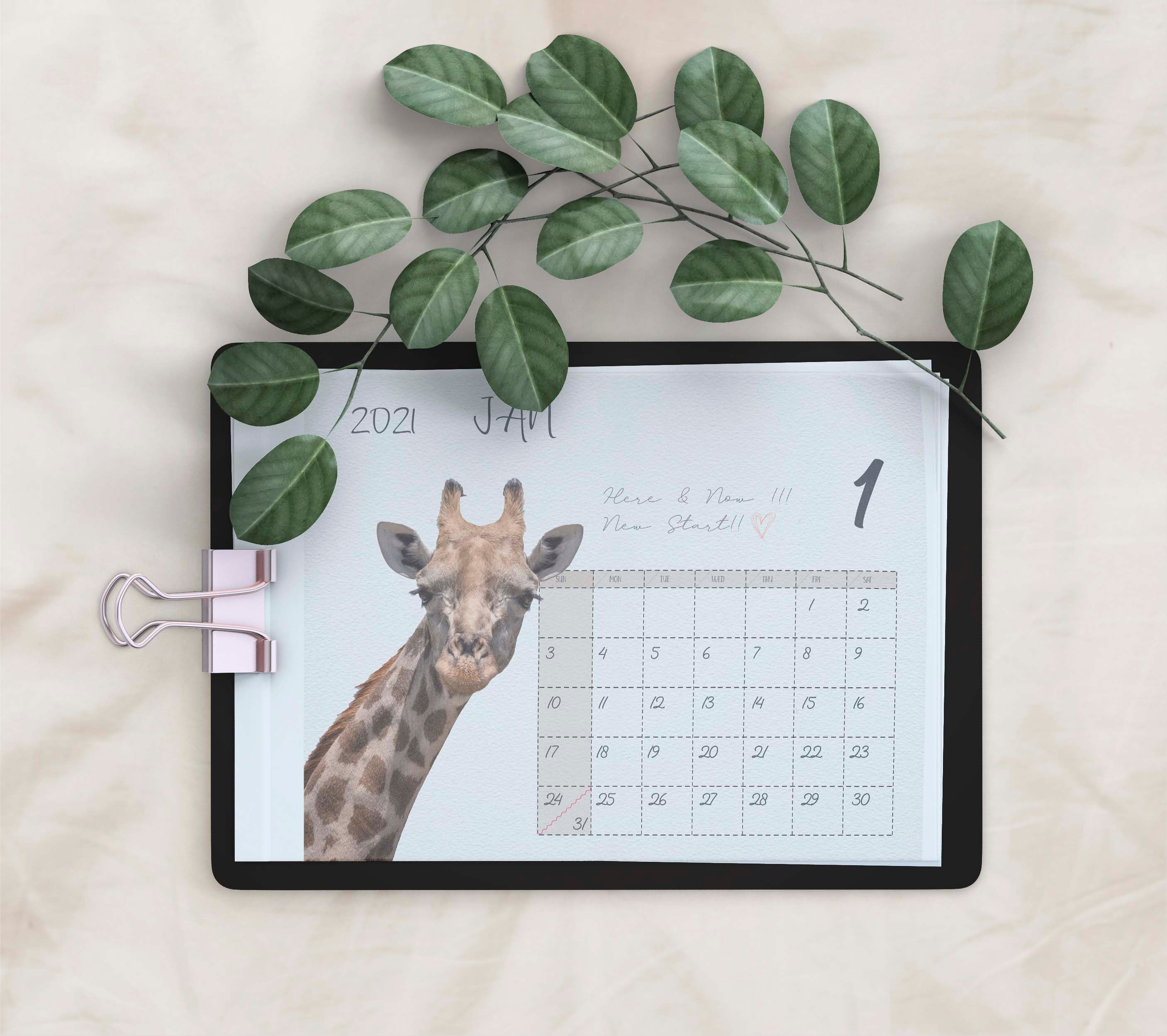 Safari Calendar Animals Calendar Safari Printable - Etsy
