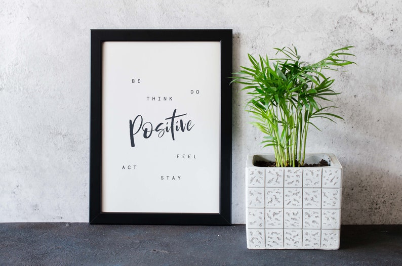 Home Décor Wall Hangings Positive Message Positive Poster Positive ...