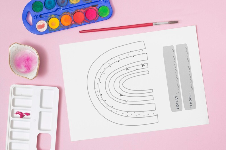 Rainbow Coloring Pages for Kids Printable Coloring Activity - Etsy