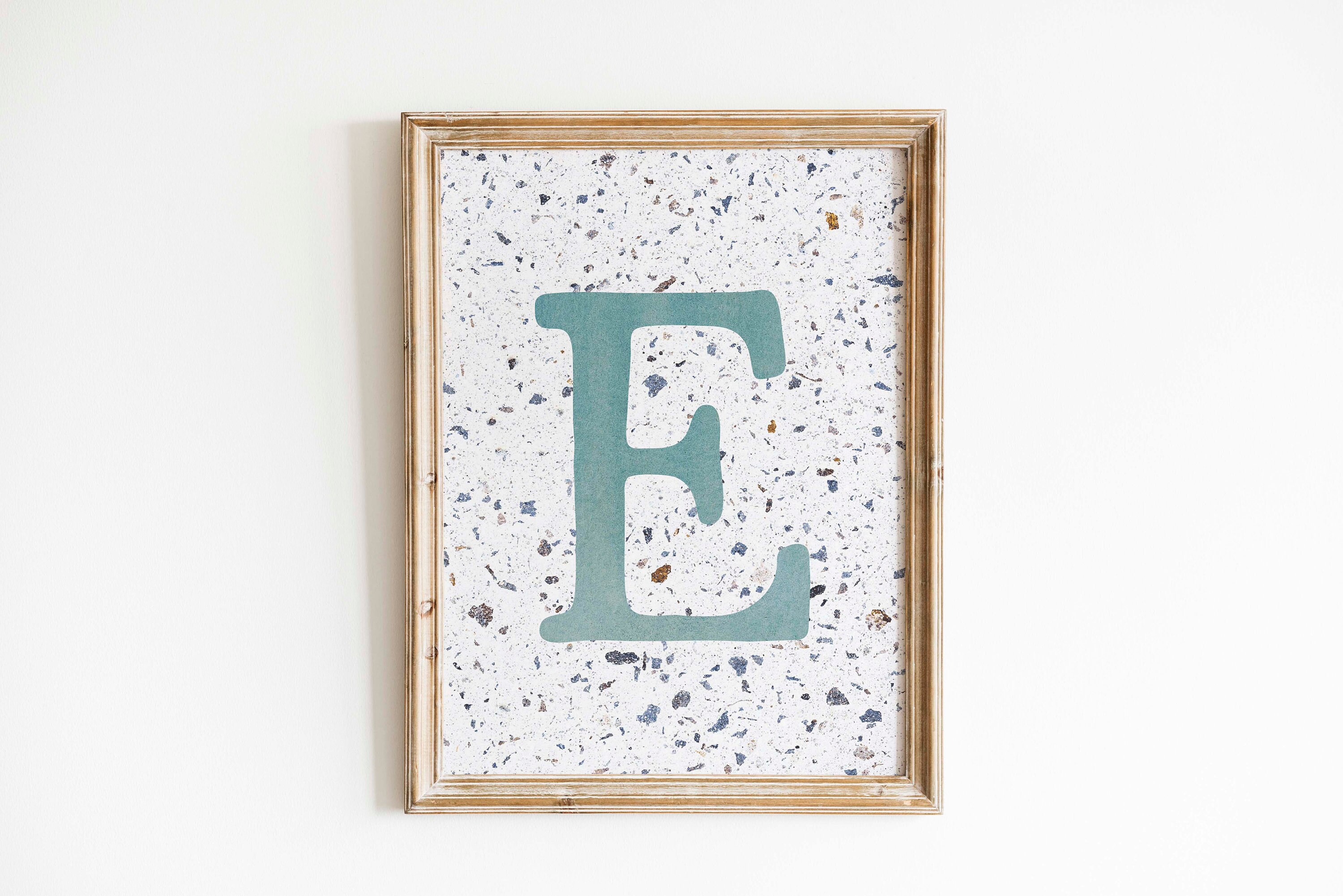 Letter E Print, Large Letter Print, Custom Initial Print, Initial ...