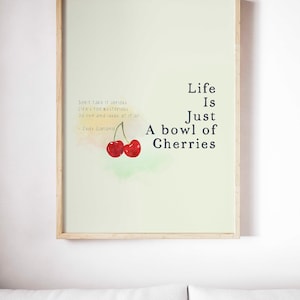 Watercolor Cherry Song Lyrics Print Cherry Wall Art Song - Etsy