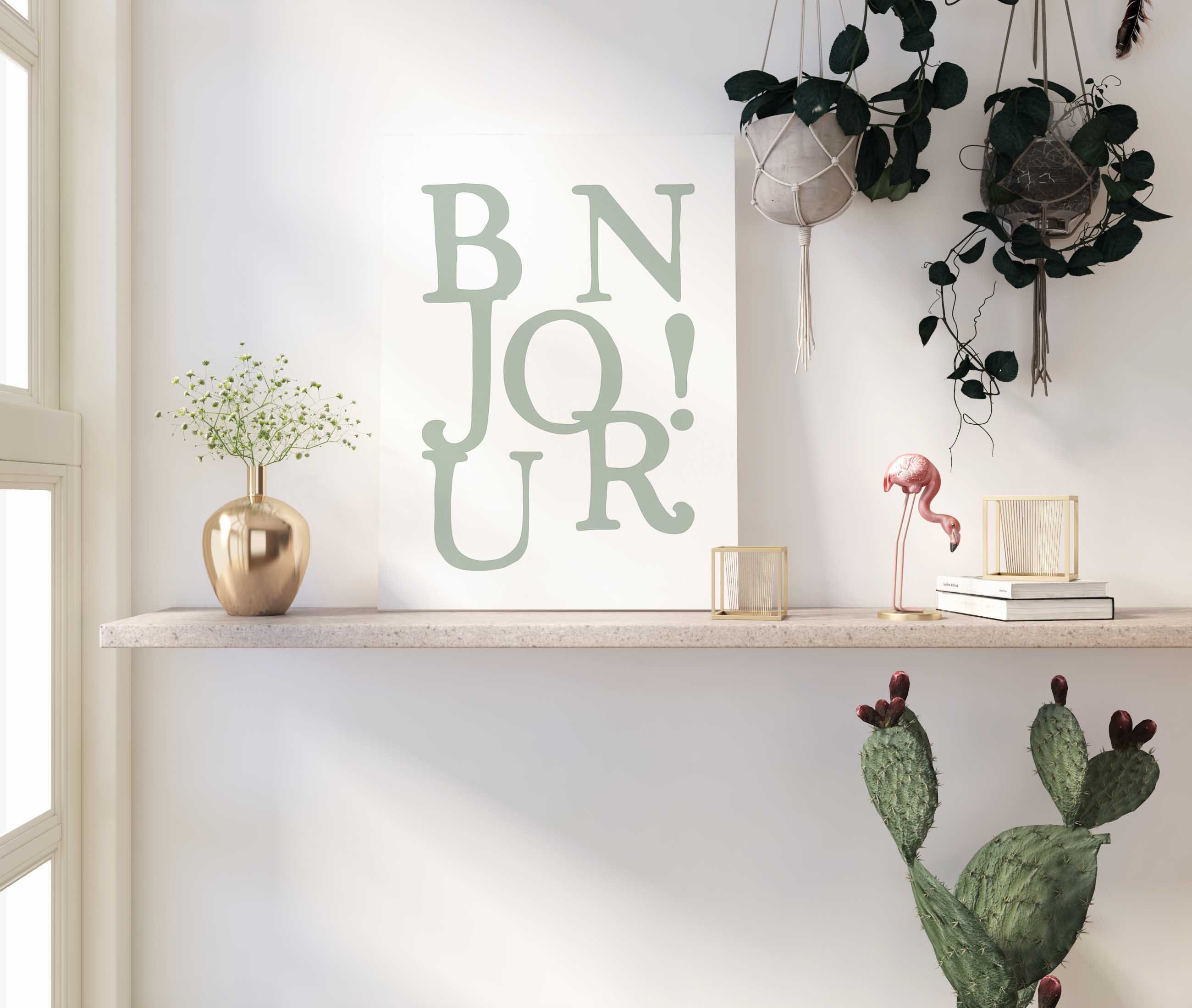 Bonjour Wall Art, Bonjour Sign, Bonjour Printable, Bonjour Poster ...