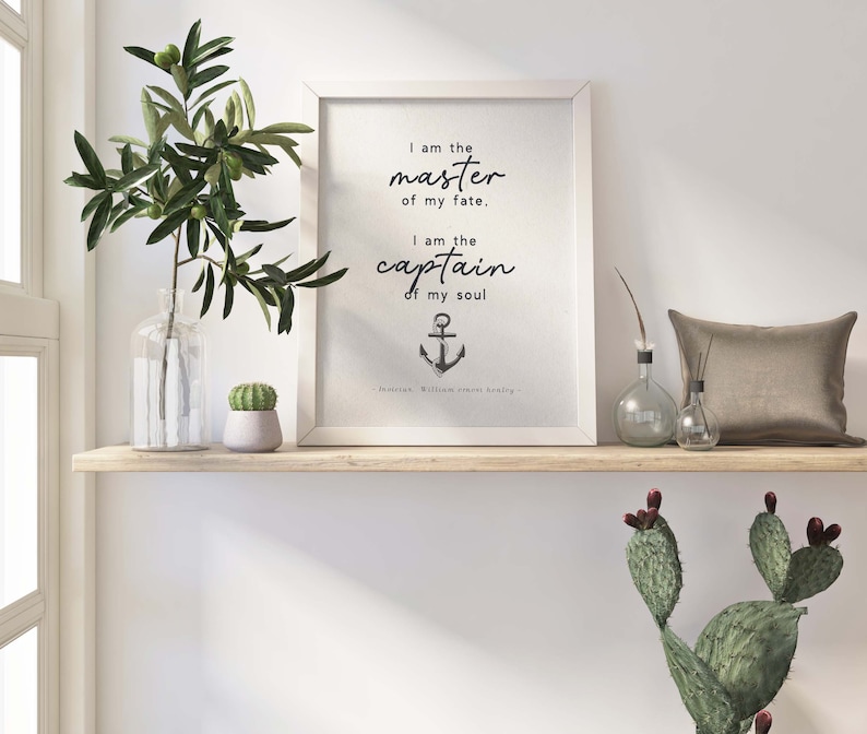 Invictus Poem Print, Invictus Wall Art, Invictus Poem, Invictus Quote ...