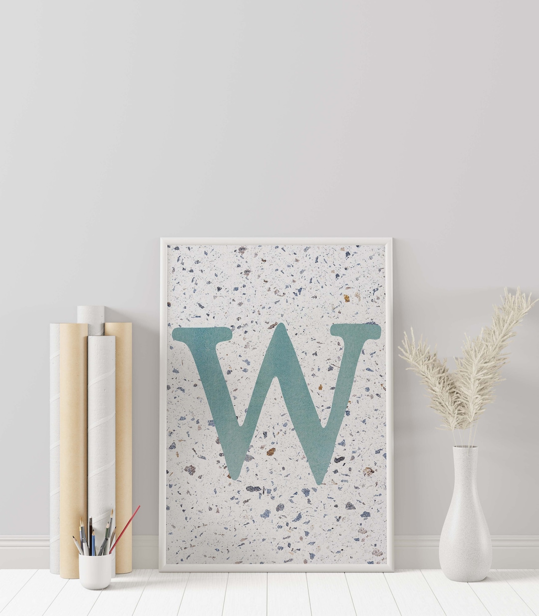 Letter W Print, Large Letter Print, Custom Initial Print, Initial ...
