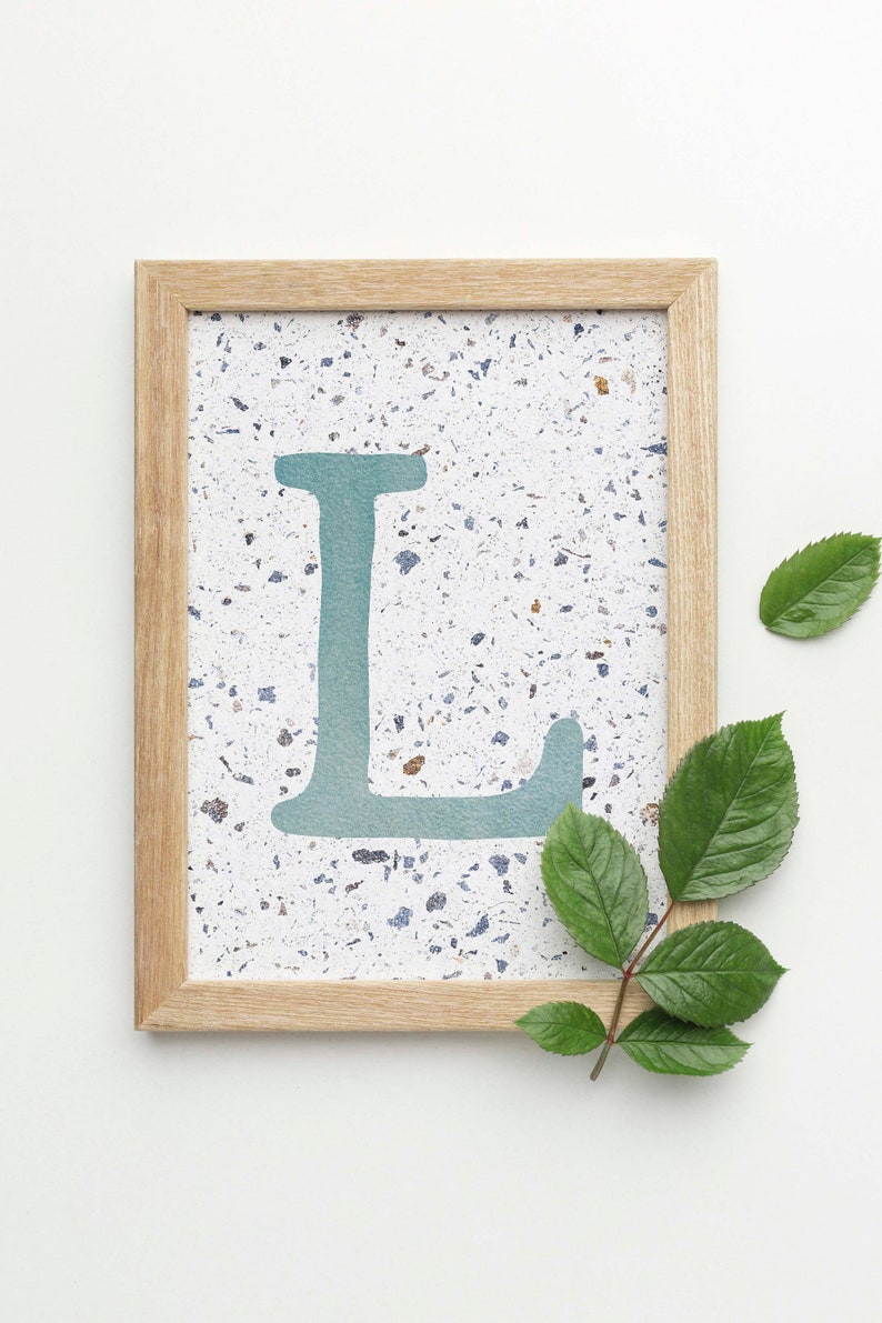 Letter L Print, Large Letter Print, Custom Initial Print, Initial ...