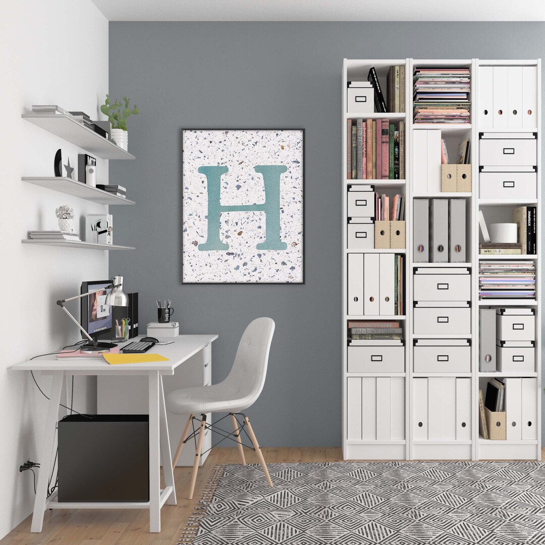 Letter H Print, Large Letter Print, Custom Initial Print, Initial ...