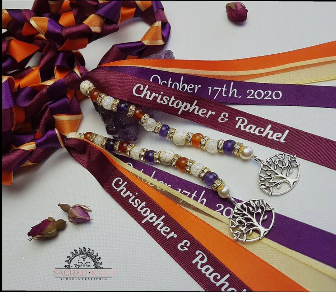 Add Your Name & Date Custom Handfasting Cords Personalised - Etsy