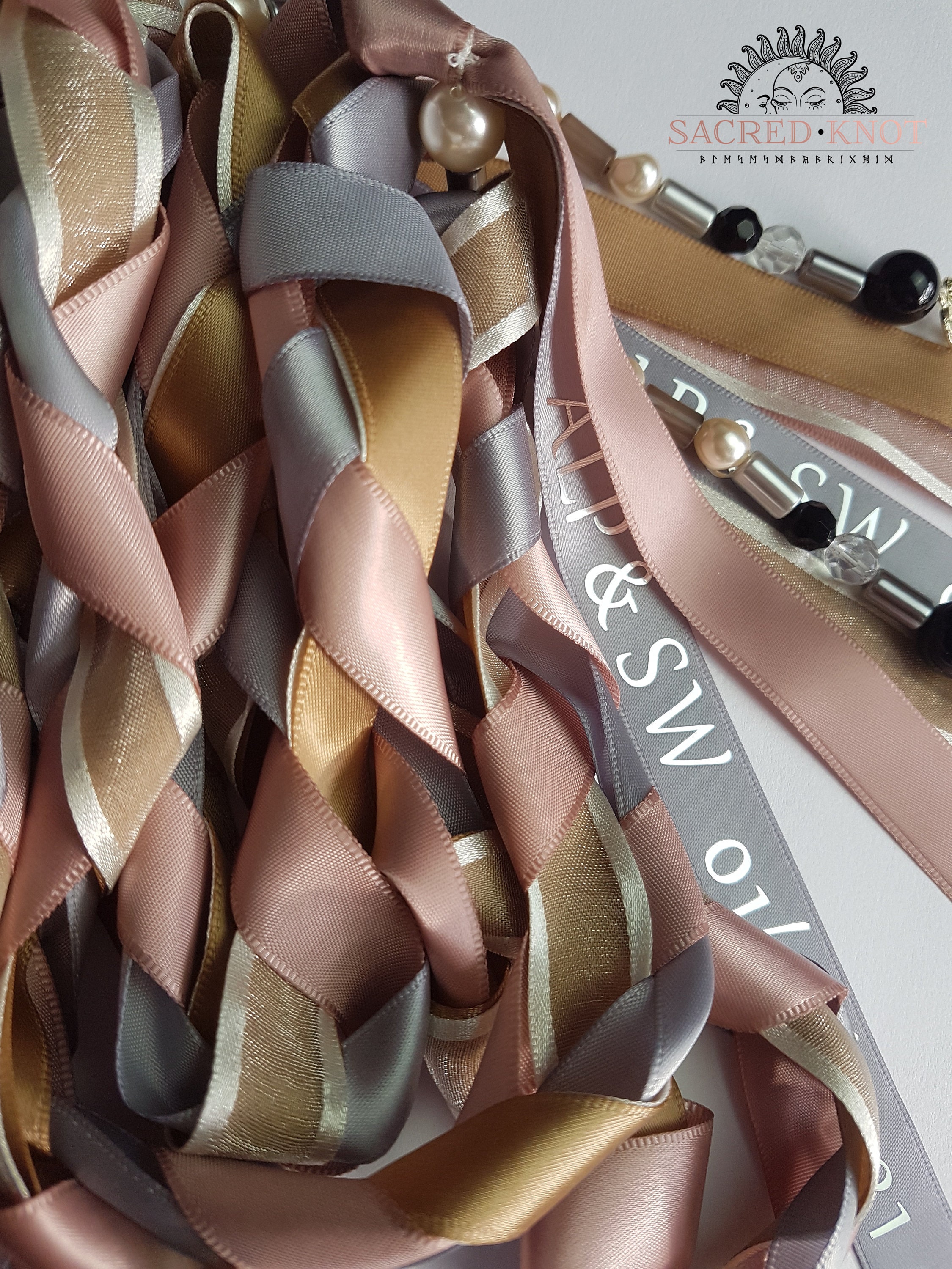 Add Your Name & Date Custom Handfasting Cords Personalised - Etsy