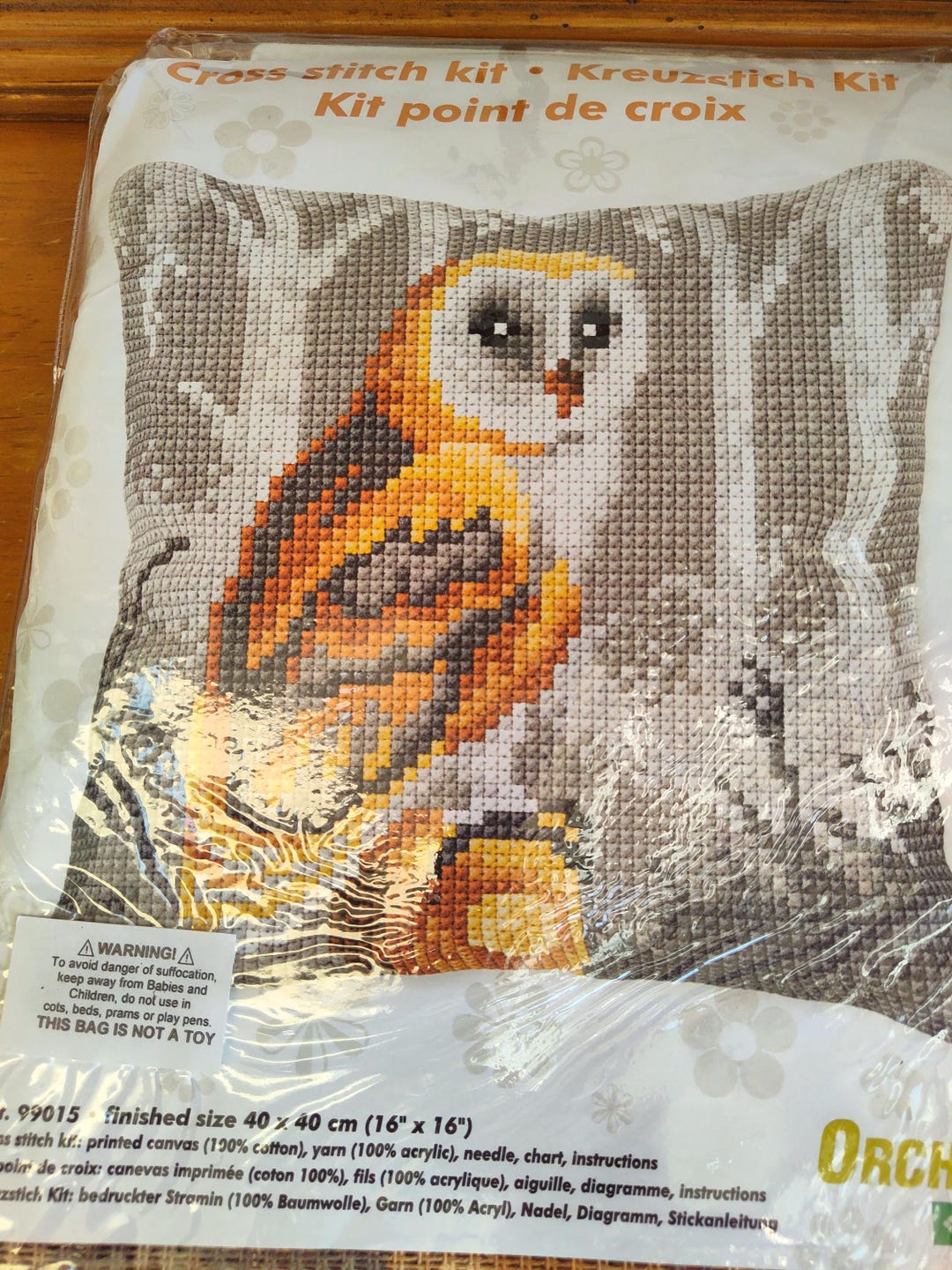 Orchidea Needlepoint Pillow Kit OWL Cushion Kit - Etsy