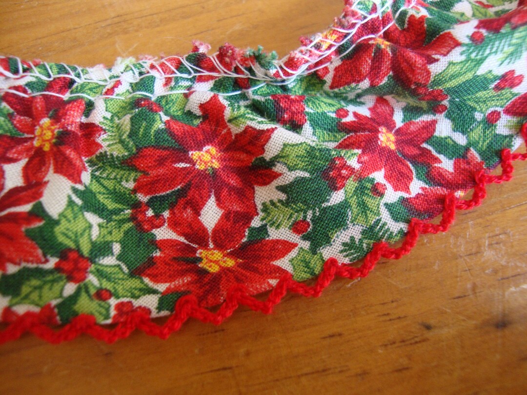 Vintage Christmas Trim, Christmas Greenery Trim, Wide Christmas Trim ...