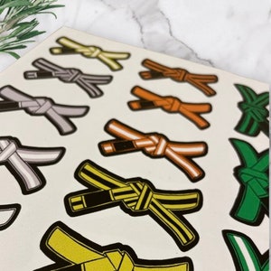 Kid Jiu Jitsu Belt Stickers Sheet - Etsy