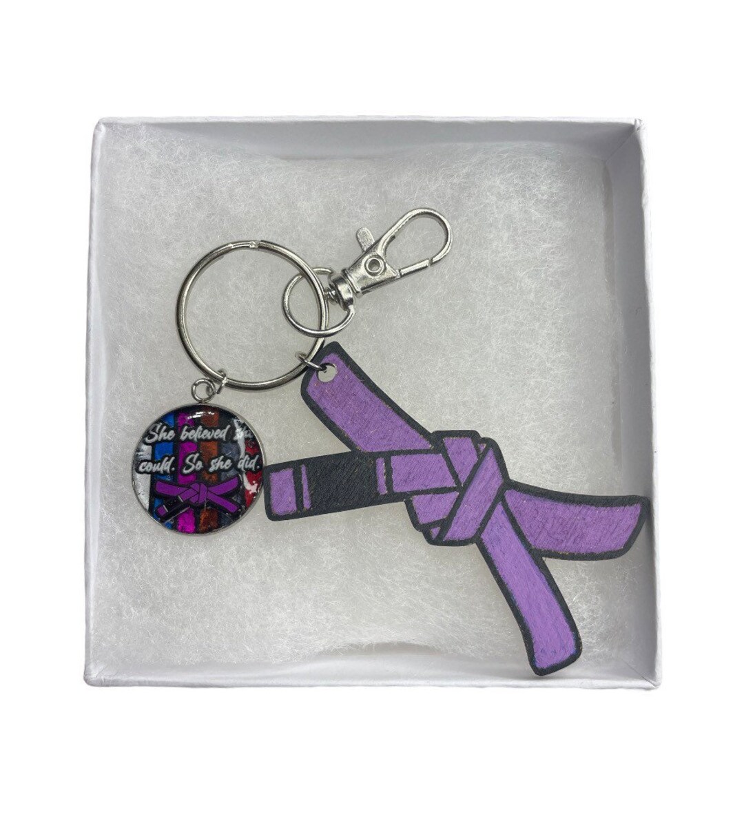 She Believed She Could Jiu Jitsu Keychain - Etsy