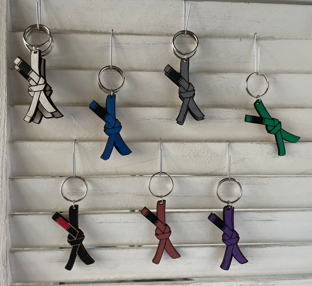 Jiu Jitsu Belt Keychain - Etsy