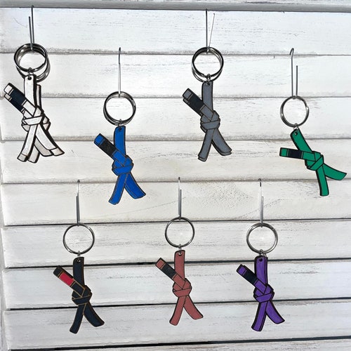 Zenko Jiu Jitsu Belt Keychains Ranked BJJ Jiu-jitsu Wrist - Etsy