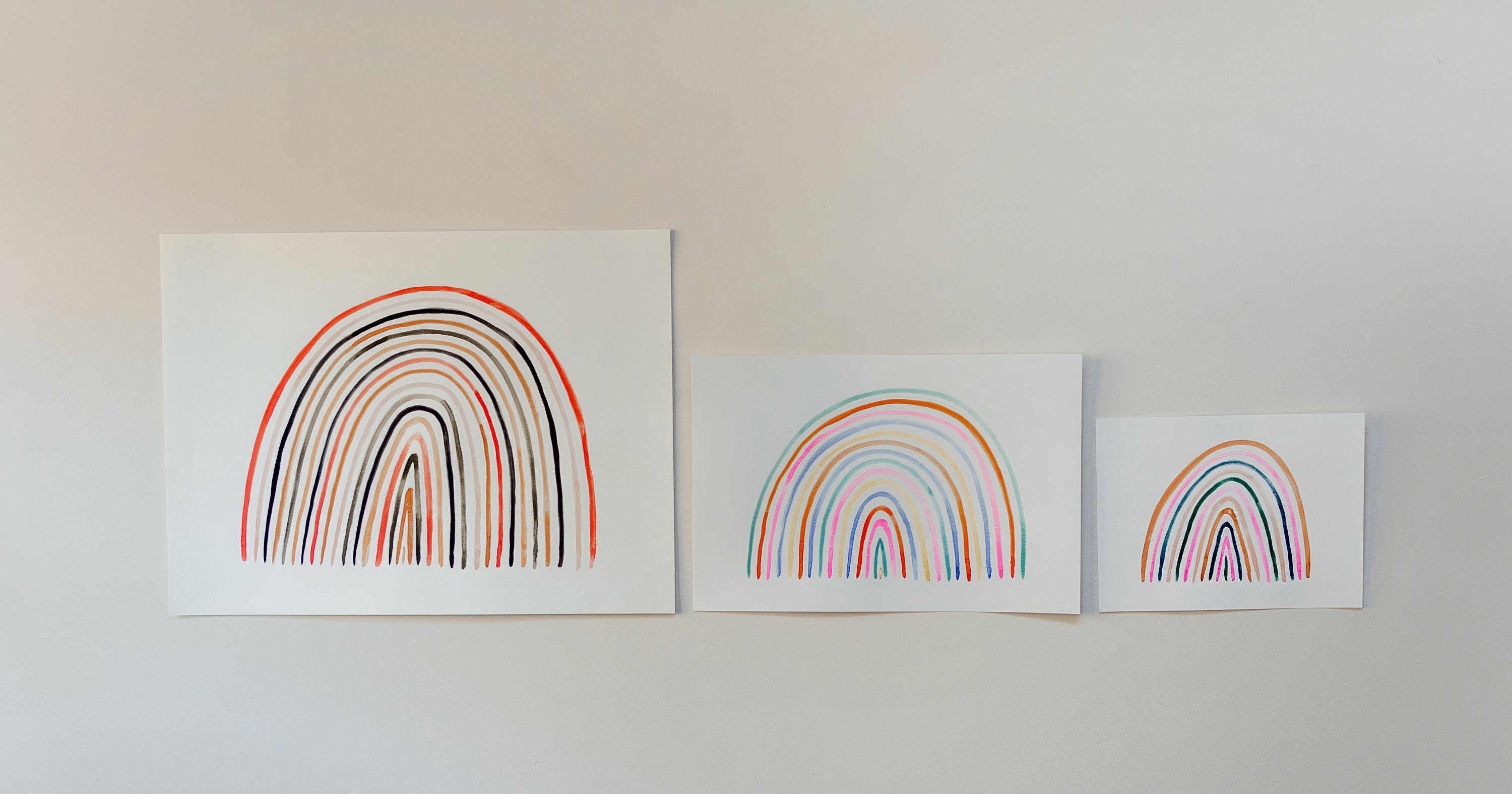 Periwinkle Dreams Rainbow Watercolor Print - Etsy