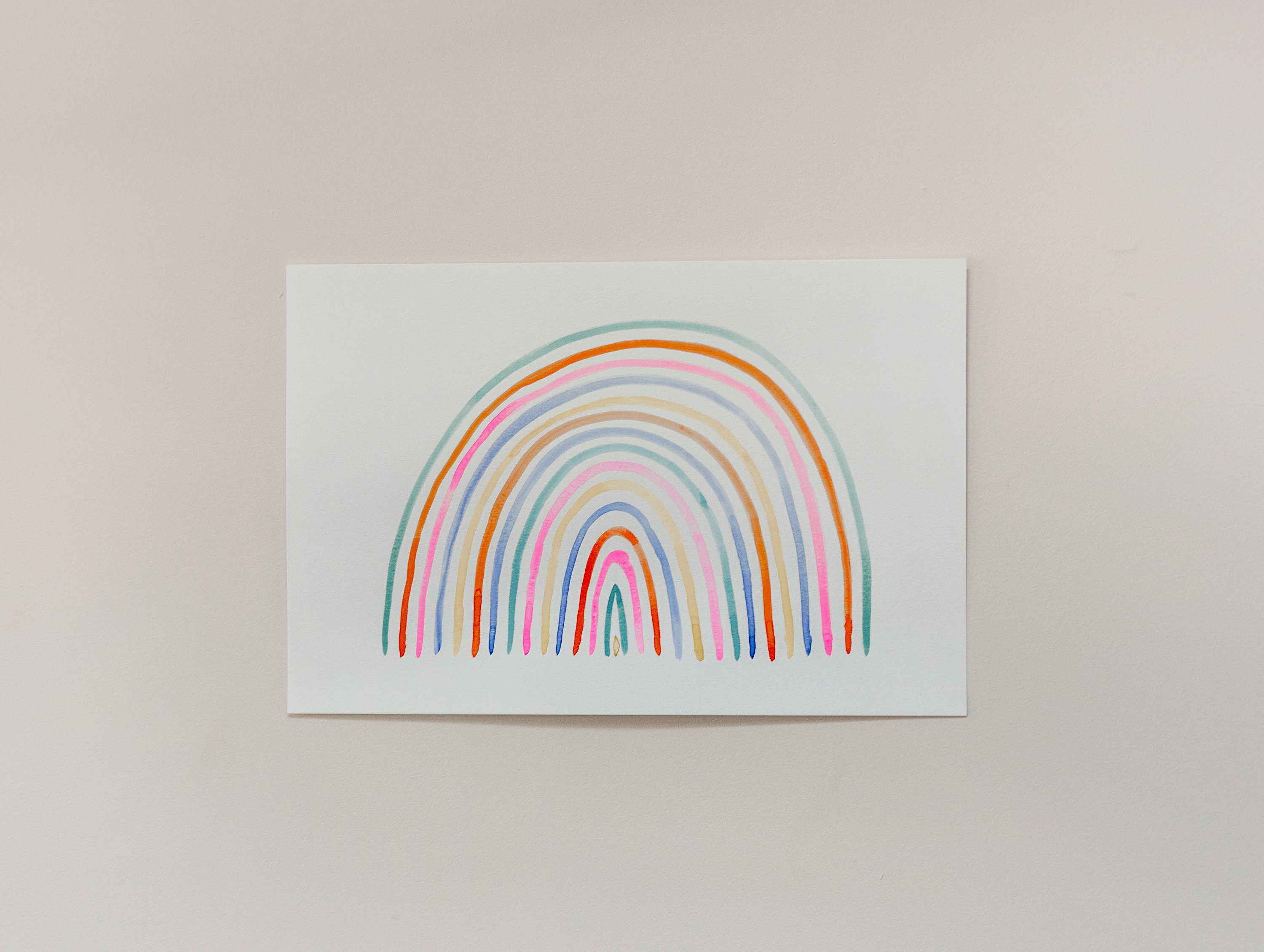 Periwinkle Dreams Rainbow Watercolor Print - Etsy