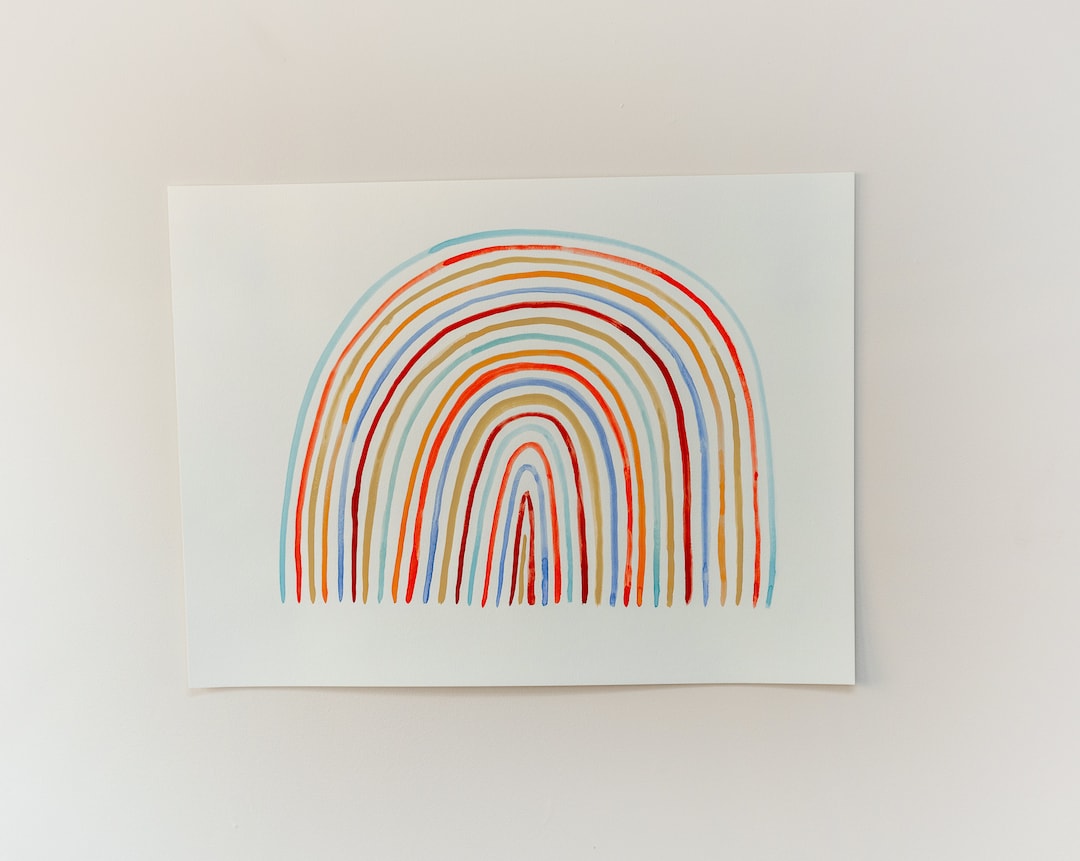 Warm & Bright Rainbow Watercolor Print - Etsy