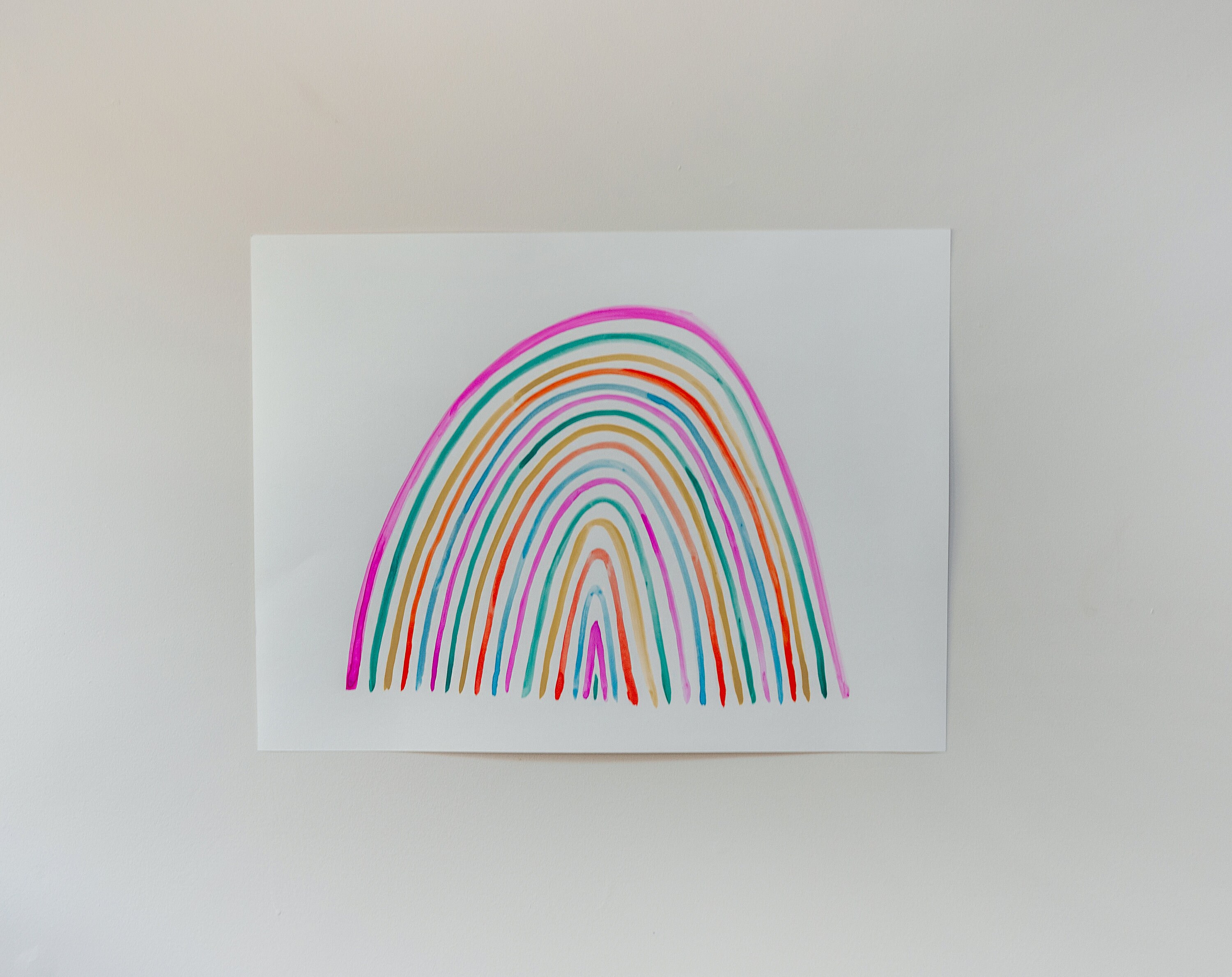 Neon Brights Rainbow Watercolor Print - Etsy