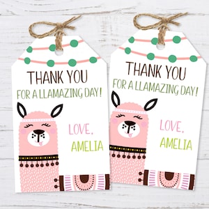 Llama Thank You Tags, Llama Thank You Gift Tag, Llama Favor Tags, Llama ...