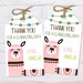 Llama Thank You Tags, Llama Thank You Gift Tag, Llama Favor Tags, Llama ...