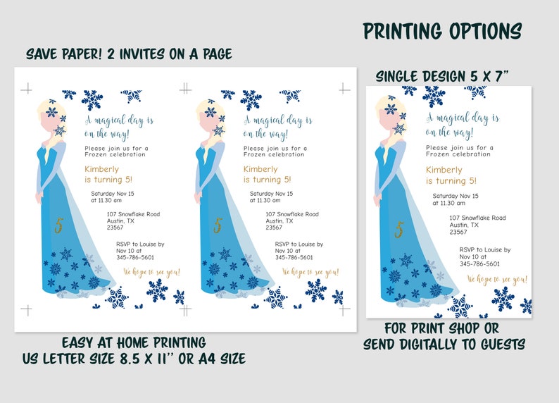 Frozen Invitation, Frozen Birthday Invitation, Frozen Invitation ...
