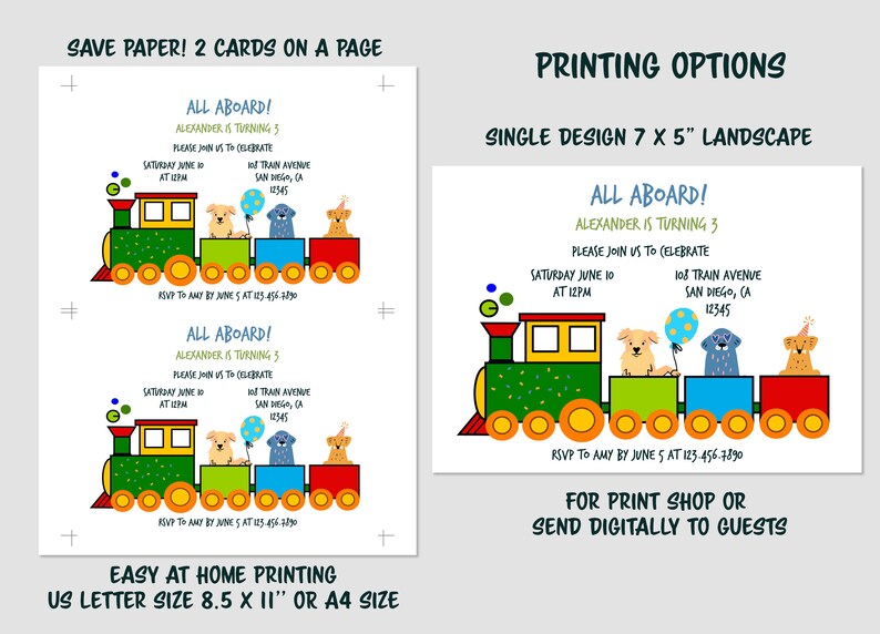 Train Birthday Invitation, Toy Train Birthday Invitation, Train Party ...