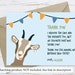 Goat Invitation, Goat Birthday Invitation, Farm Birthday Invitation ...