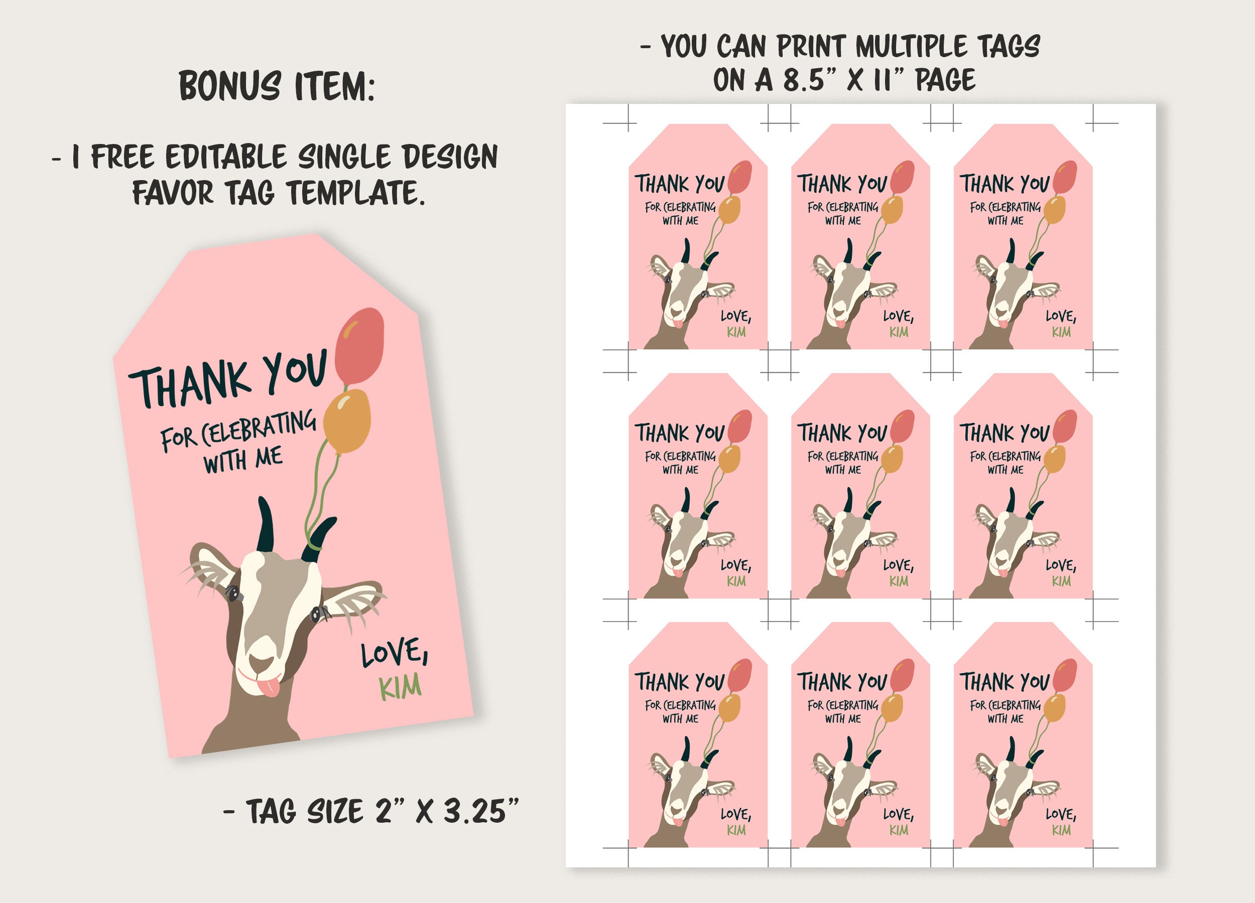 Goat Farm Party Invitation, Editable Goat Birthday Invitation, Goat ...