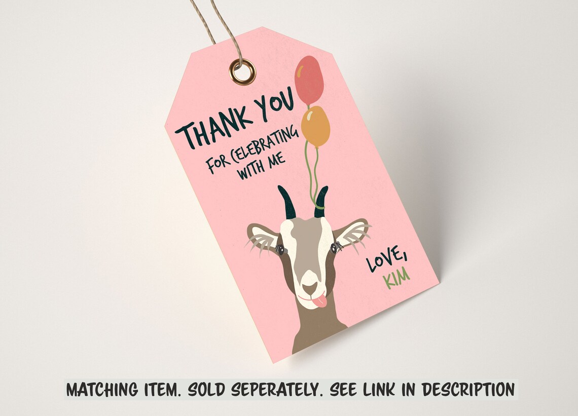 Goat Farm Party Invitation Editable Goat Birthday Invitation - Etsy