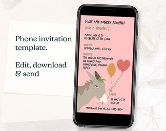 Phone Farm Invitation - Etsy