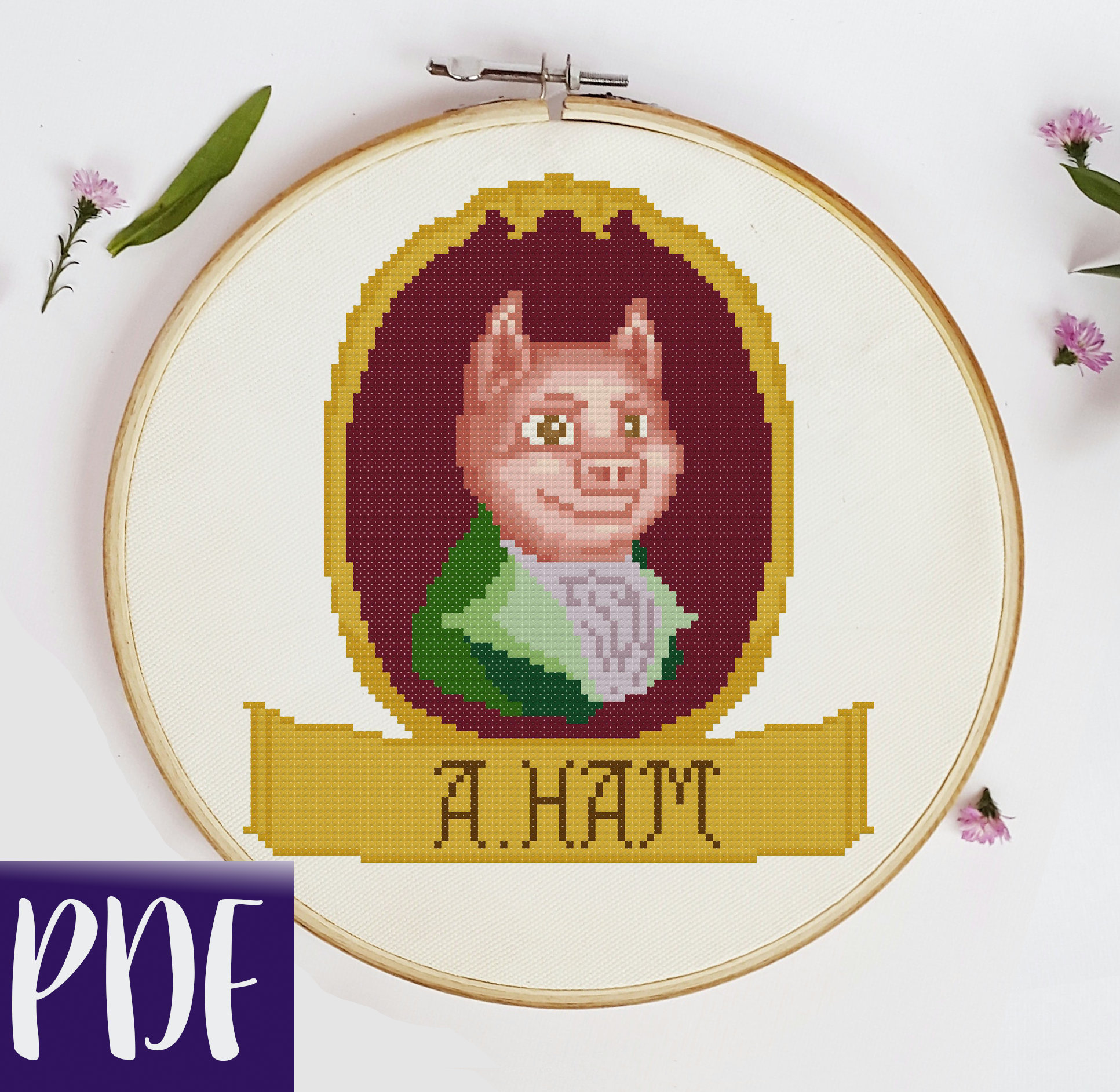 Hamilton Cross Stitch Pattern A. Ham Funny Cross Stitch - Etsy UK