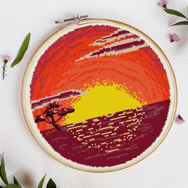 Sunrise Cross Stitch - Etsy