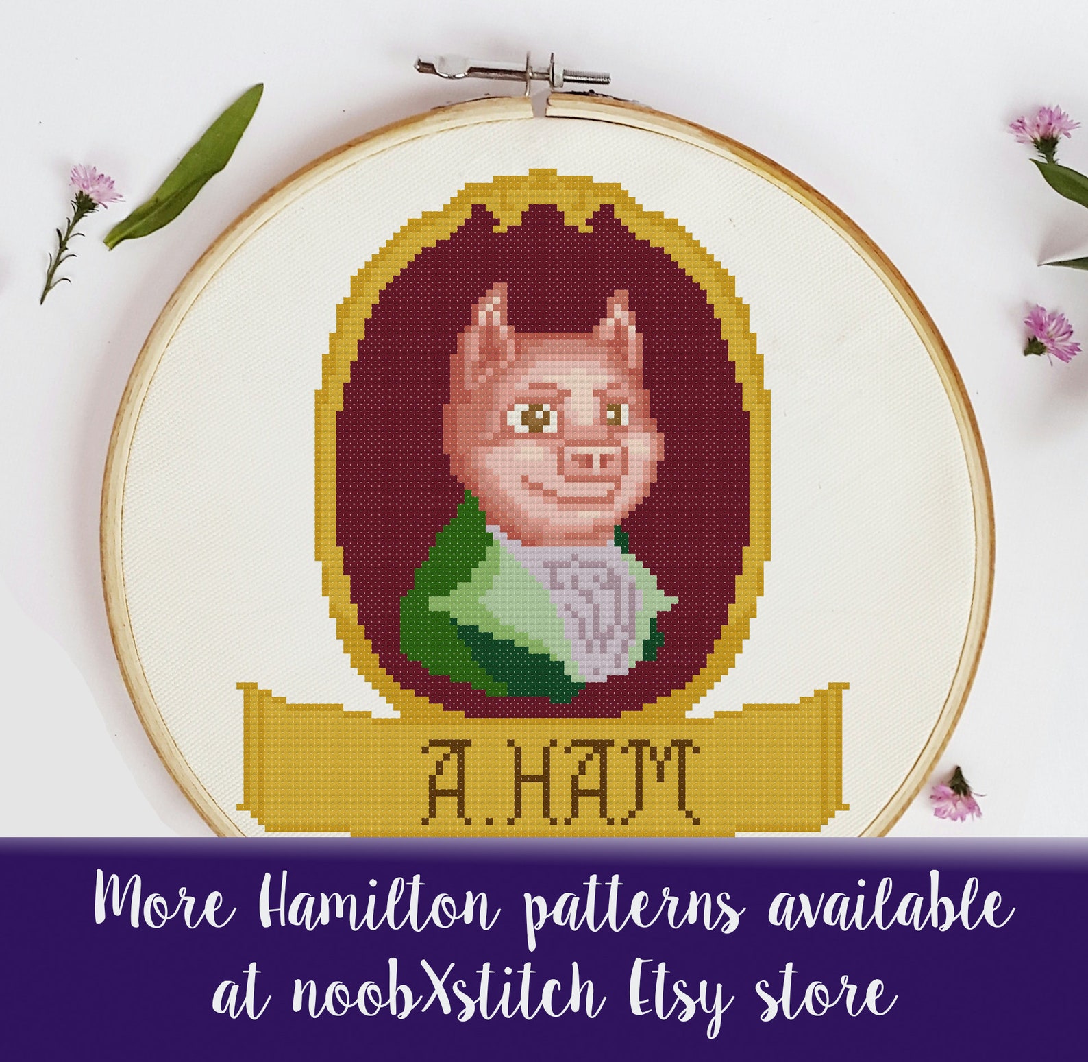 Hamilton cross stitch pattern I am not throwing away my shot | Etsy