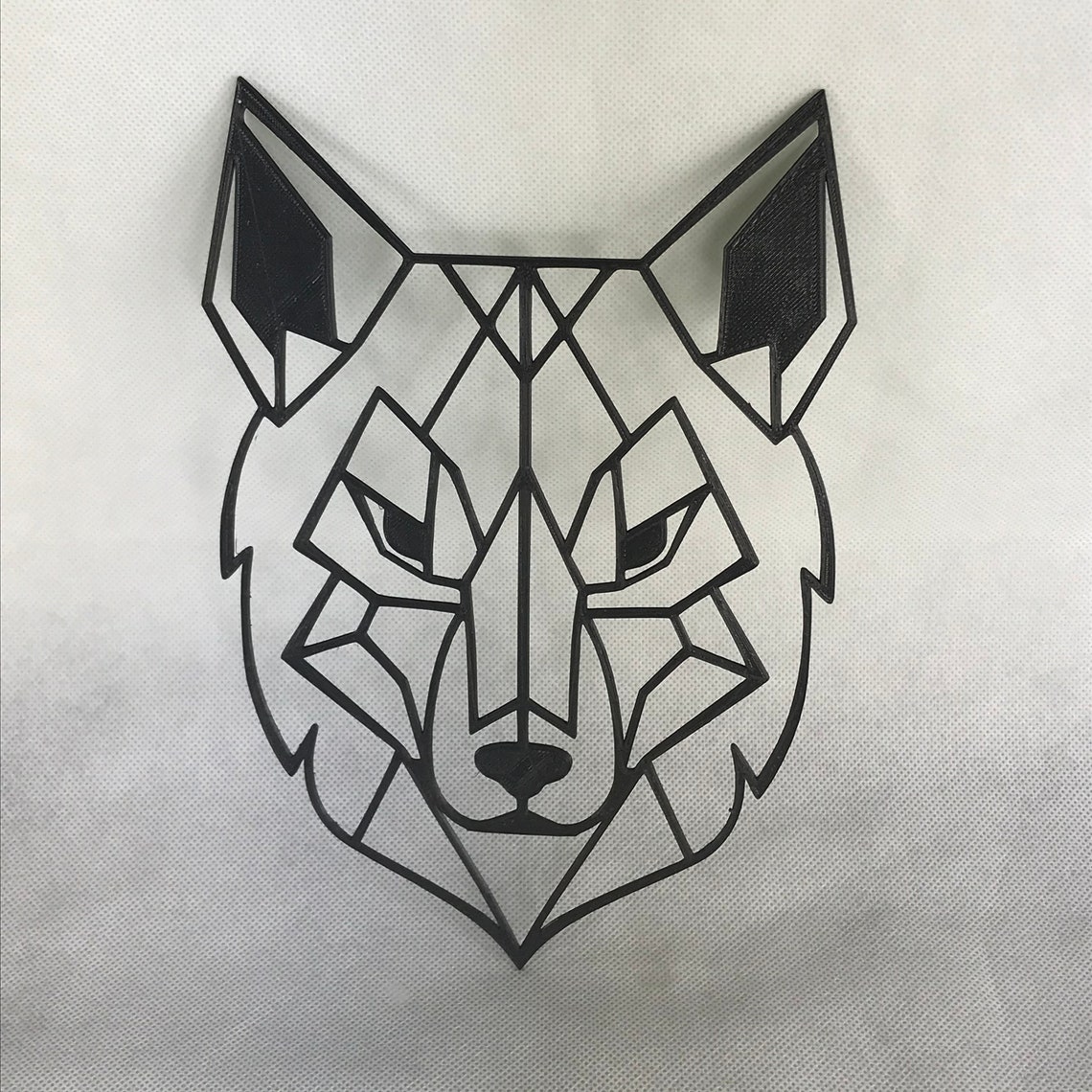 Lobo geométrico. Cabeza de lobo estilo origami. Decoración de - Etsy España