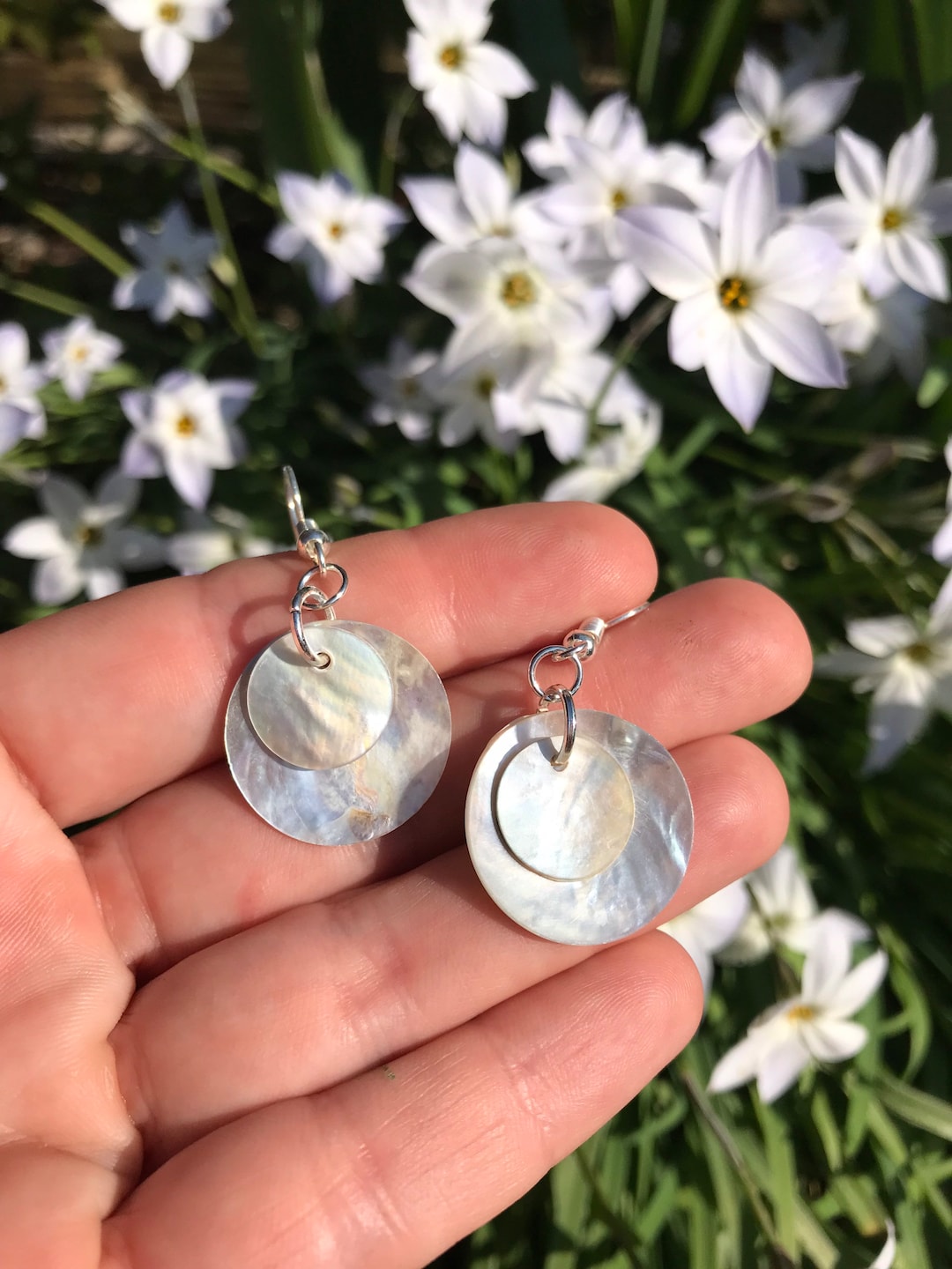 Handmade Rustic Boho White Shell Earrings / Natural Earthy Beachy ...