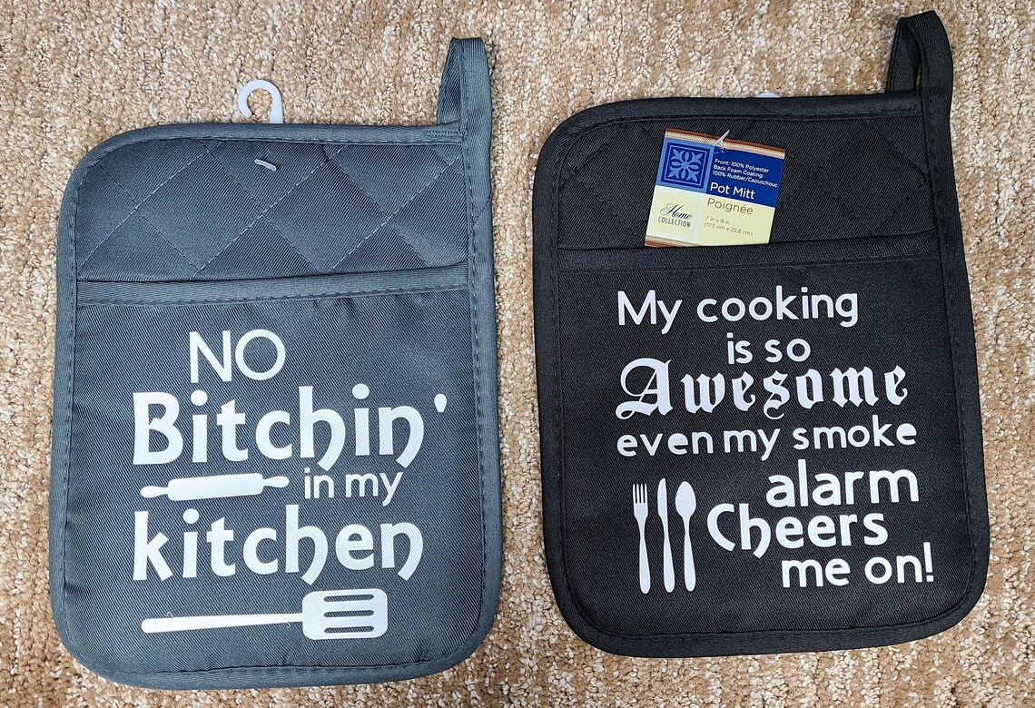 Pot Holders Various Funny Sayings | Etsy