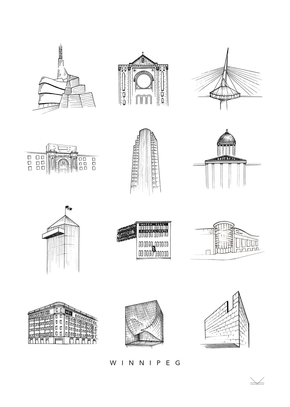 WINNIPEG Iconic Landmarks WPG Manitoba Peg City - Etsy