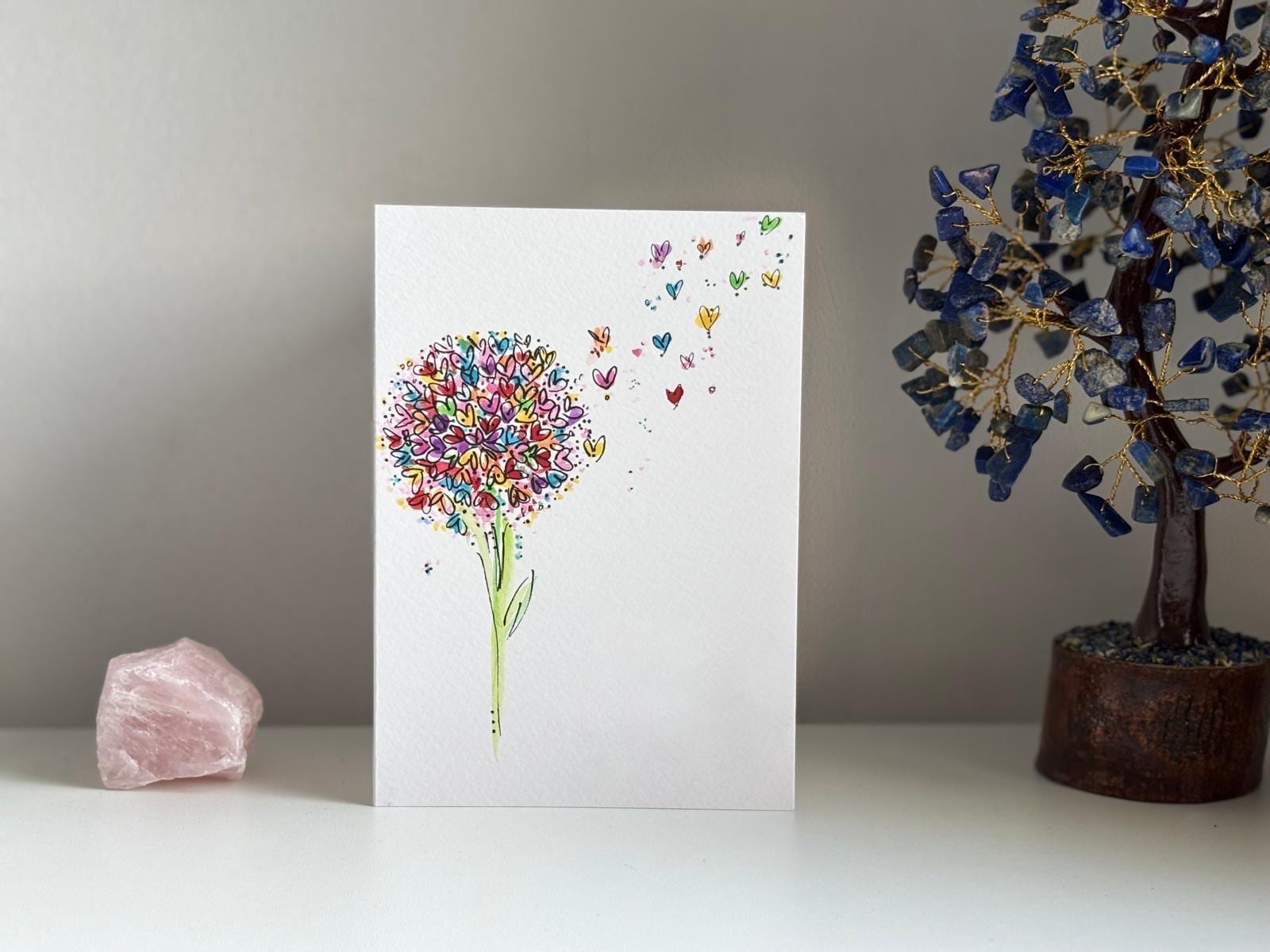 Hand-painted Sympathy Card With Watercolor Floral Design – Handmade ...
